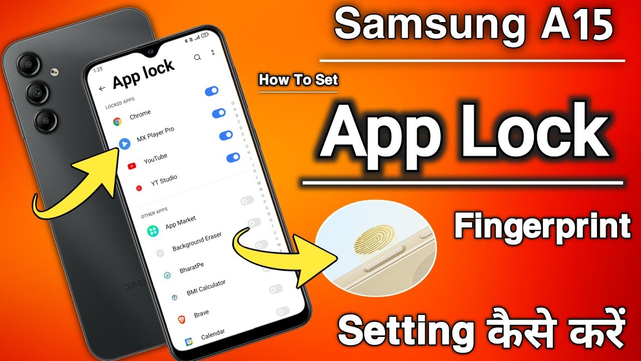 Samsung a15 app lock settings / Samsung a15 me app lock kaise lagaye ...
