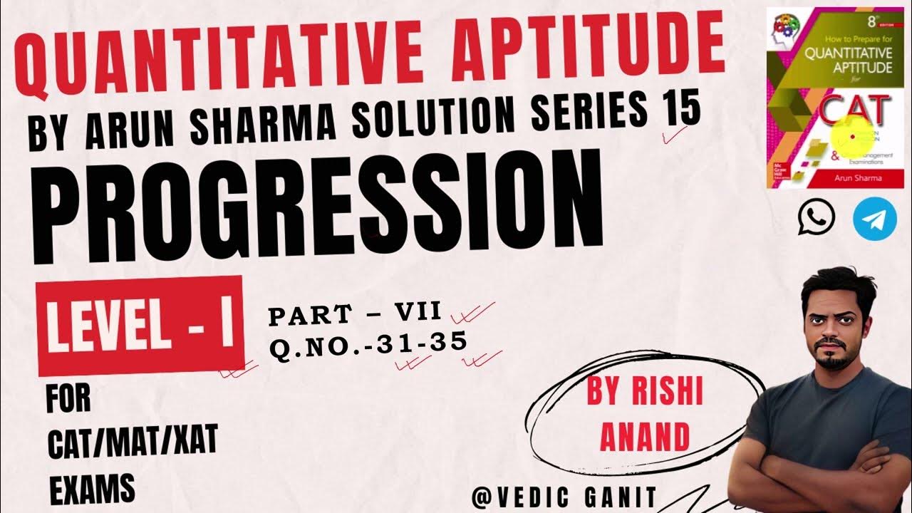 #Progression_series part 7 Quantitative Aptitude by Arun Sharma Solution Series 15 (#cat_mat ...