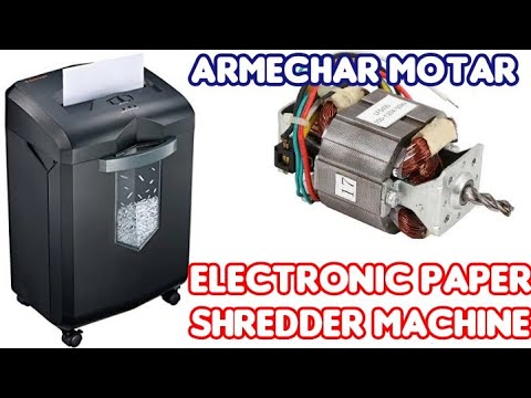 Paper shredder machine motor | armechar motor how to work - YouTube