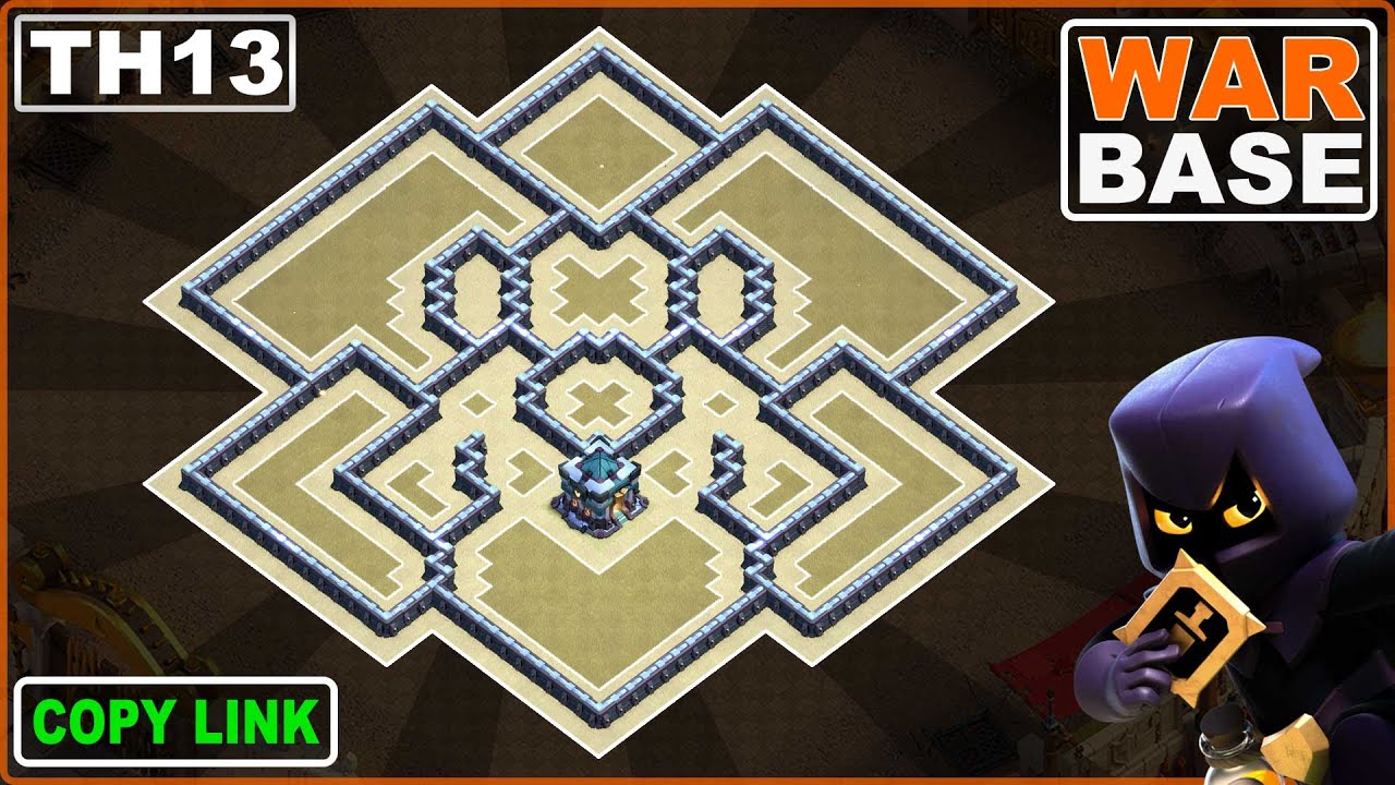 NEW! TH13 War Base Copy Link | Anti 3 star Town Hall 13 Base Design ...