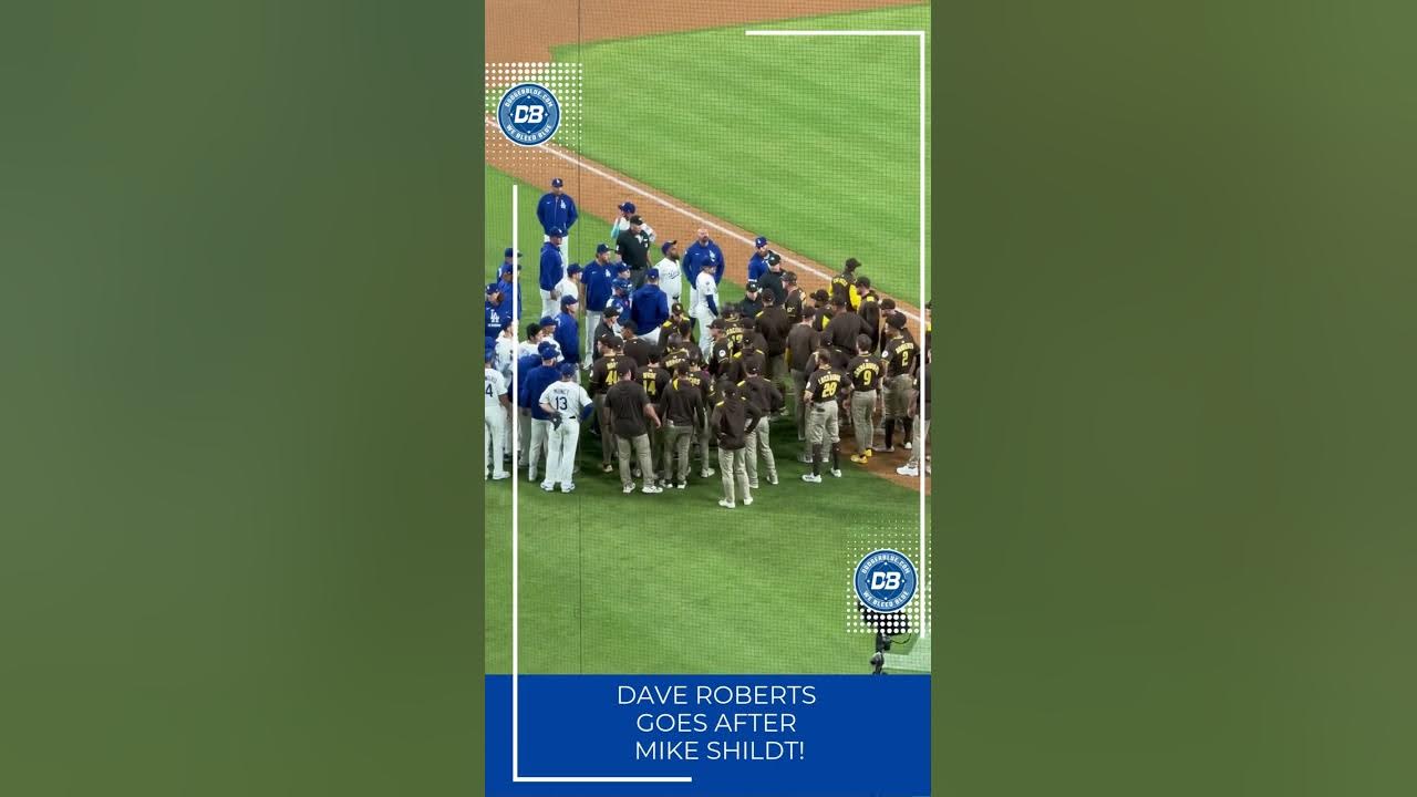 🥊 Dave Roberts GOES AFTER Mike Shildt, Dodgers & Padres benches clear - YouTube