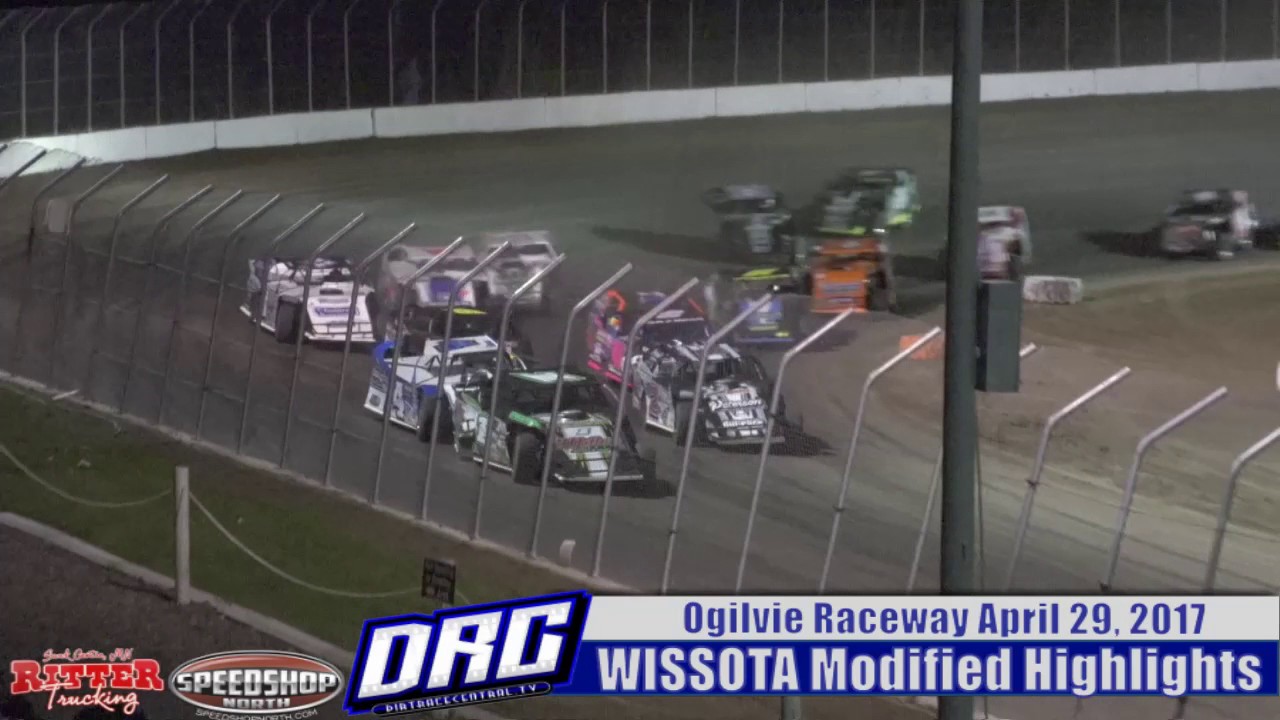 Ogilvie Raceway 4/29/17 WISSOTA Modified Highlights - YouTube