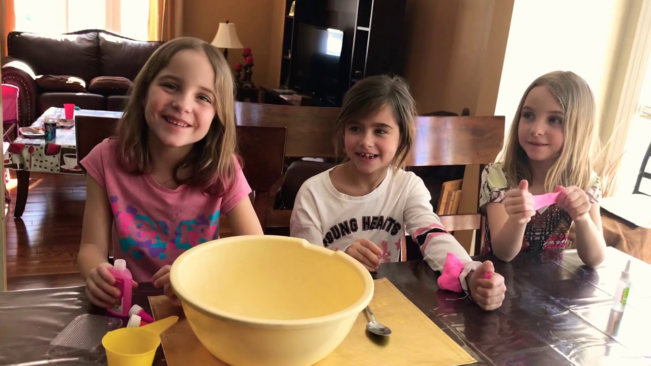 How to make stretchy slime with Madison, Abigail and Nevaeh! - YouTube