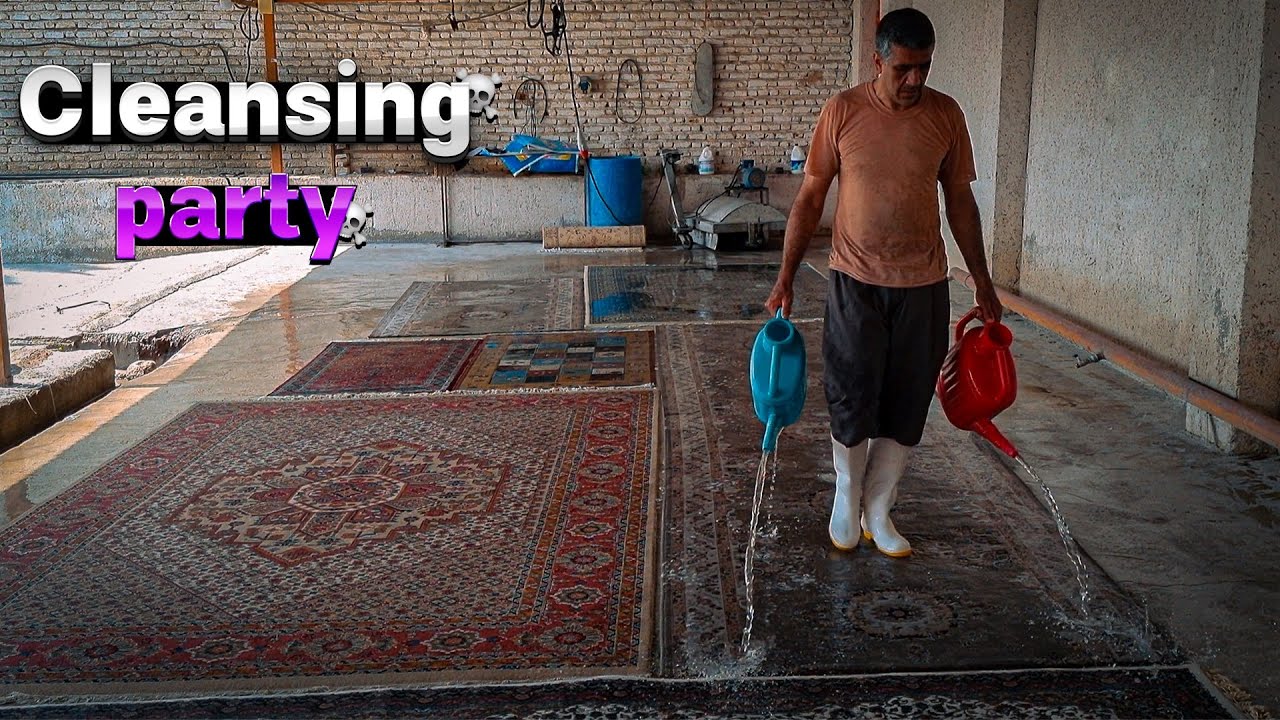 Time To Clean Iranian Filthy Carpets | Carpet Cleaning ASMR - YouTube