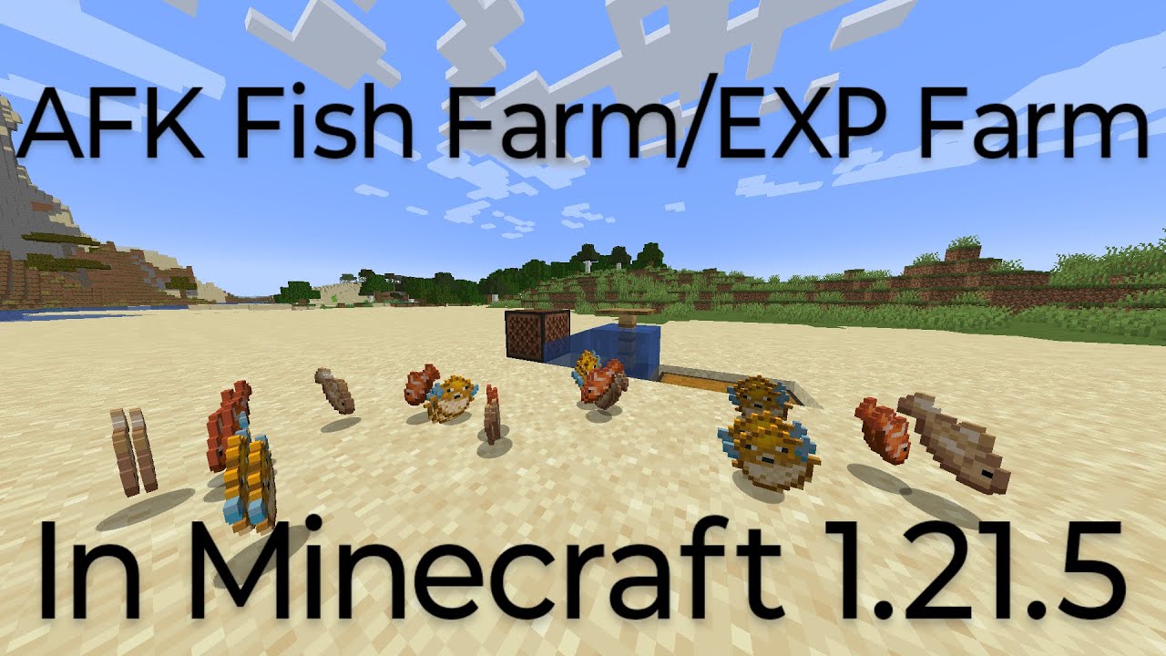 How To Make An AFK Fish Farm/EXP Farm In Minecraft Java 1.21.5 - YouTube