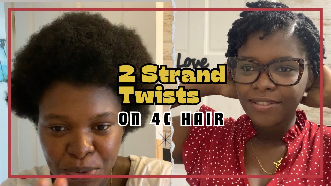 Two Strand Mini Twist on Short 4C Natural Hair || TWA || Natural Hair ...