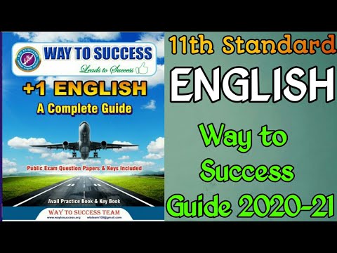 11th way to success English Guide Unit - 1 | kalvisalai | 11th English ...