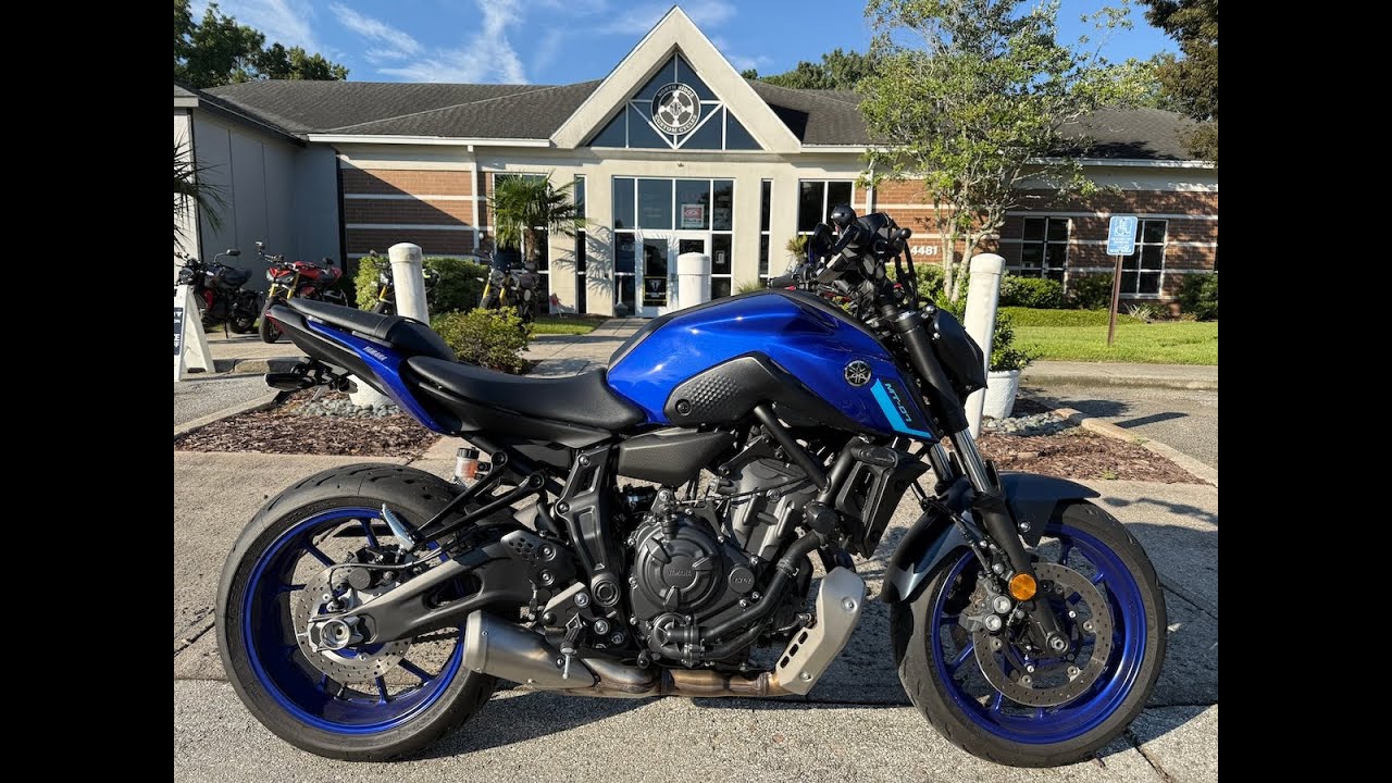 2024 Yamaha MT 07 Blue PreOwned - YouTube