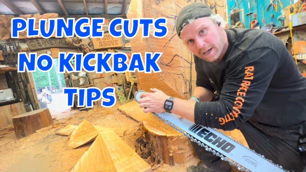 How To Safely Plunge Cut With A Chainsaw And Avoid Kickback's - YouTube