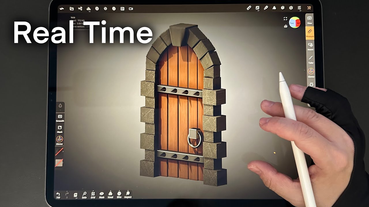 Medieval Castle Door in Nomad Sculpt Real Time #nomadsculpt - YouTube