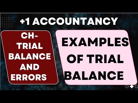 ch-14|lec-1|Meaning And Examples Of Trial Balance | list Of Debit And ...
