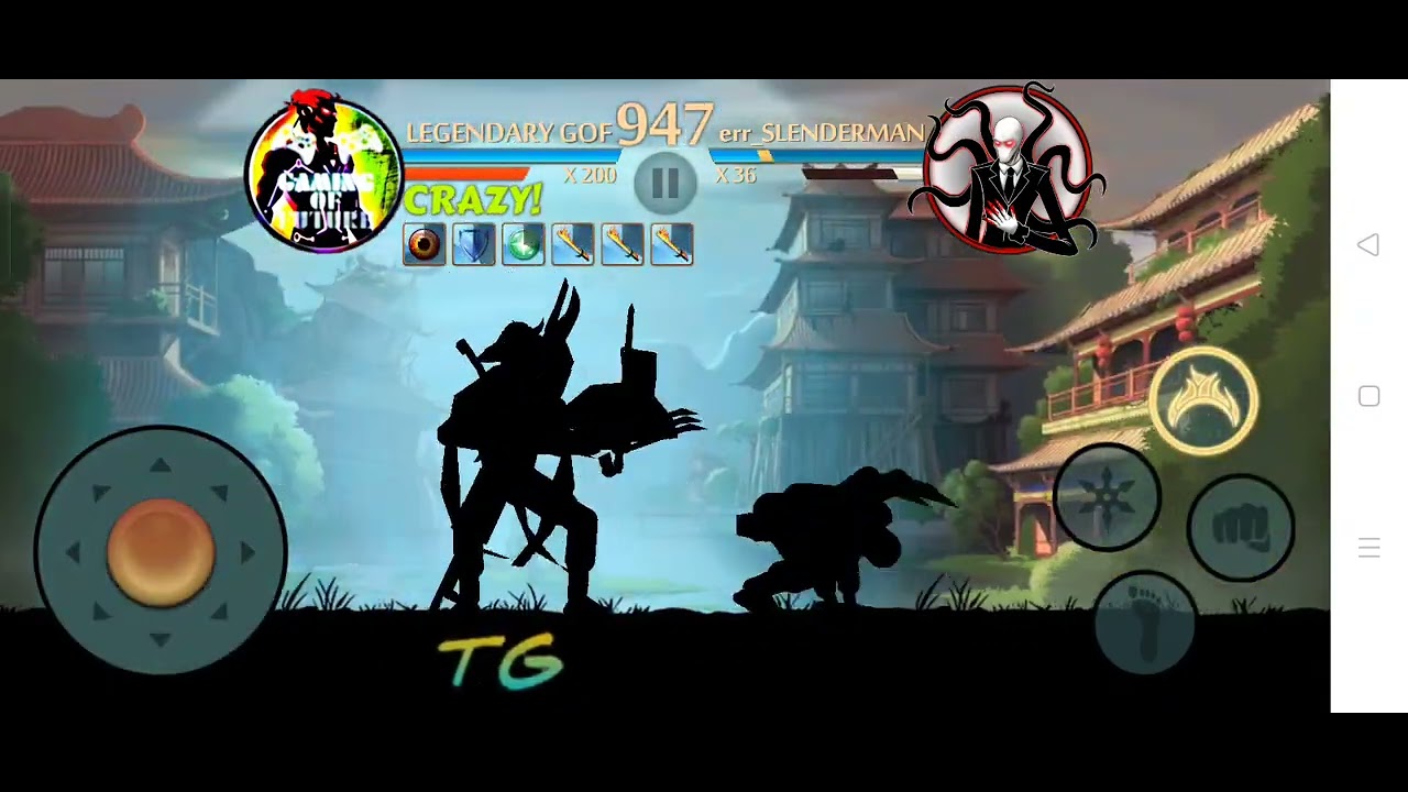 shadow fight 2 vs slenderman - YouTube