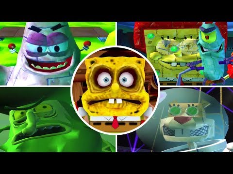 SpongeBob Battle for Bikini Bottom All Bosses | Boss Fights (PS2) ᴴᴰ ...