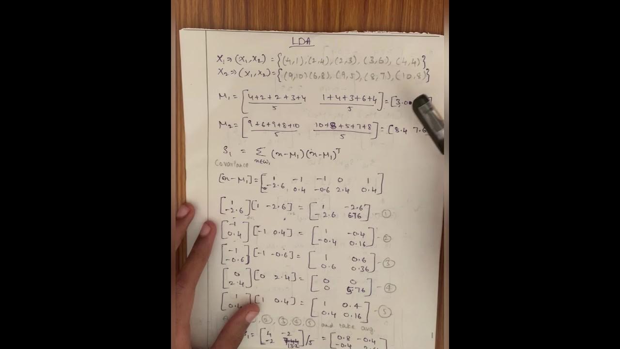 Linear discriminant analysis LDA example with complete solution ...
