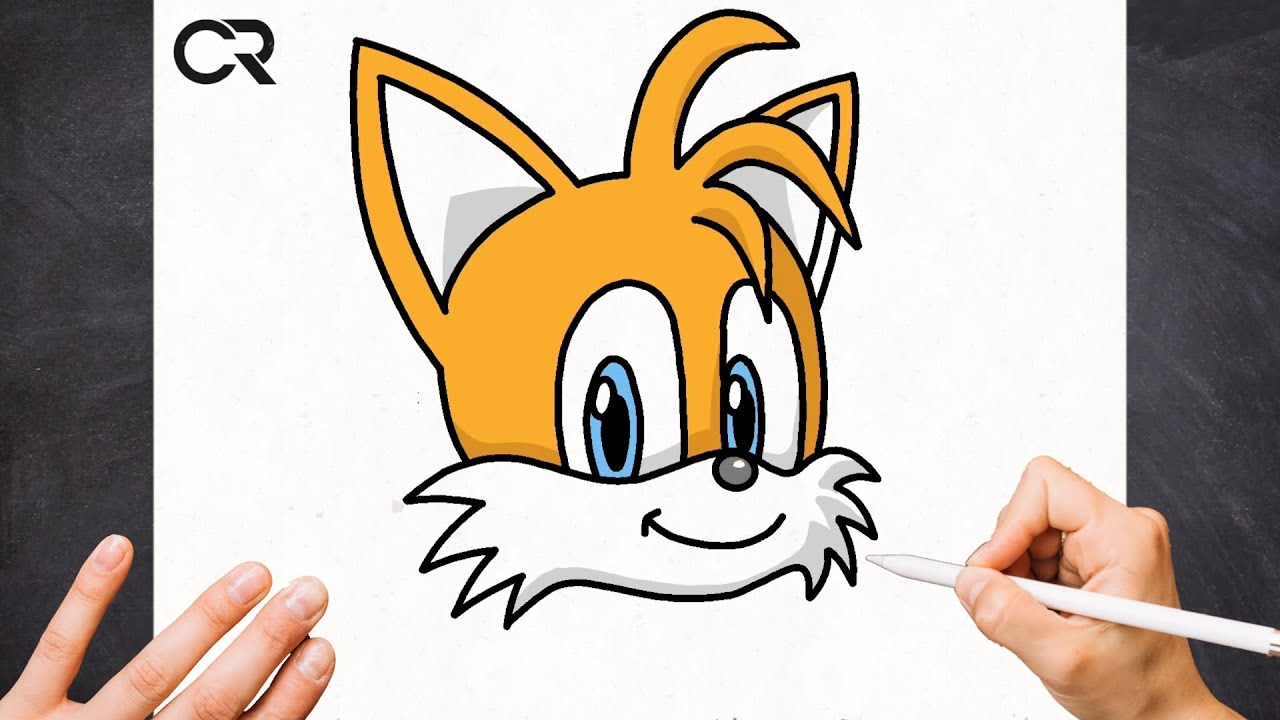 Cara Menggambar TAILS from SONIC the hedgehog | How To Draw TAILS from ...