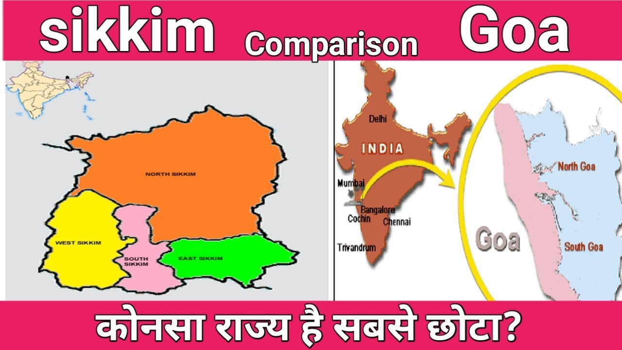 Sikkim And Goa Comparison 2021 | economi, GDP, CM, Area, papuletion ...