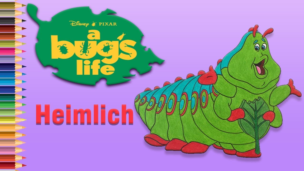 How to draw Heimlich | a bug's life | with pencil and colors || Cam ...