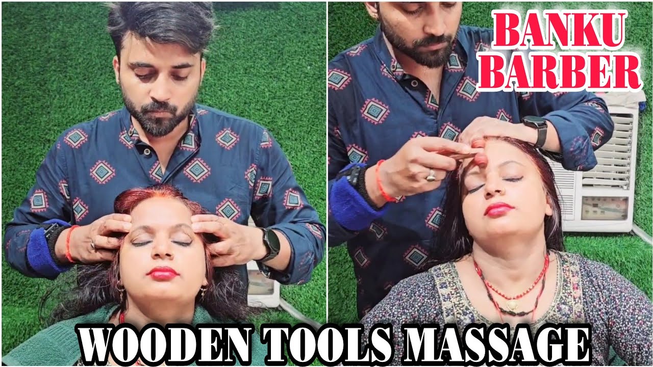 Indian Barber,Banku Barber Head,Body,Back,Neck,Ear Massage Wooden Tools ...