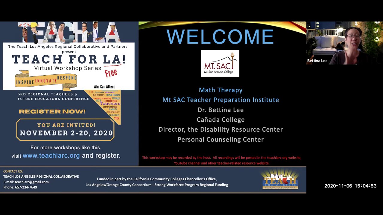 Math Therapy (6 Nov 20, 3-4:30p) - YouTube