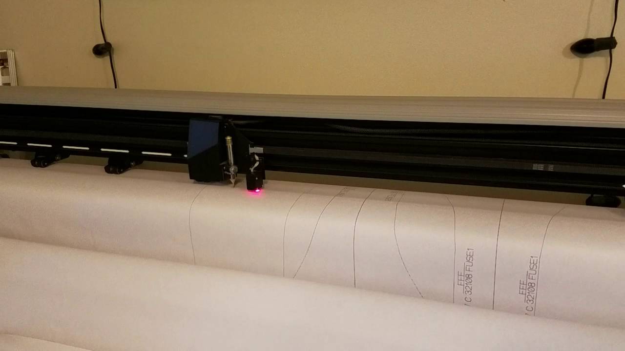 Plotter printing a marker - YouTube
