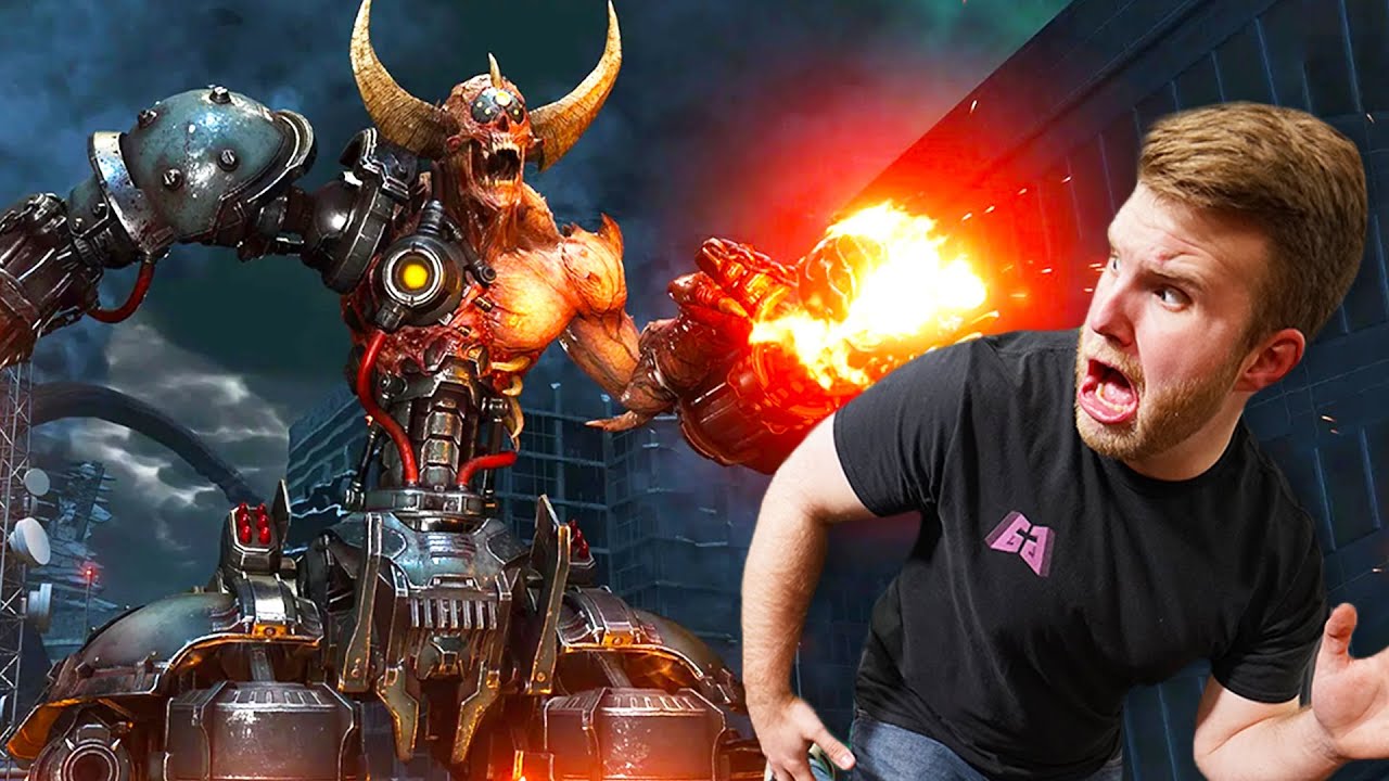 Fighting The DOOM HUNTER! (BOSS FIGHT!) | Doom Eternal - Part 4 - YouTube