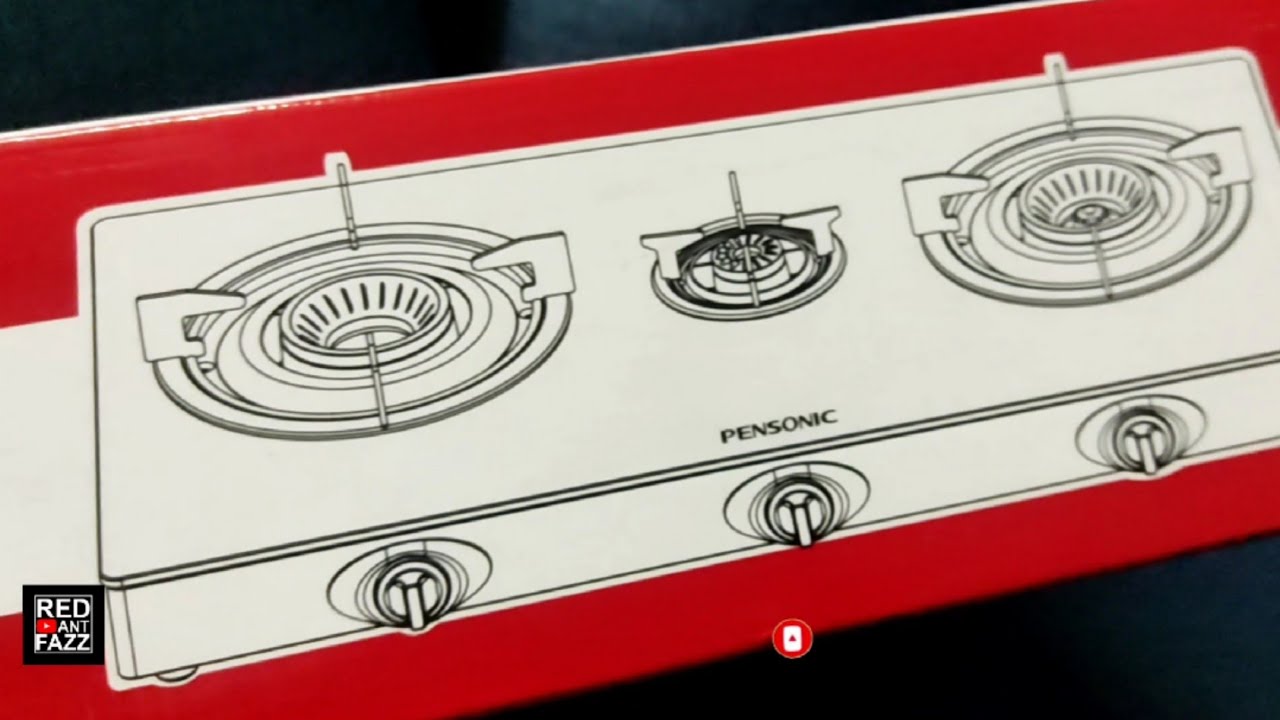 Pensonic Slim Glass Top Gas Cooker PGC - 3201G Unboxing - YouTube