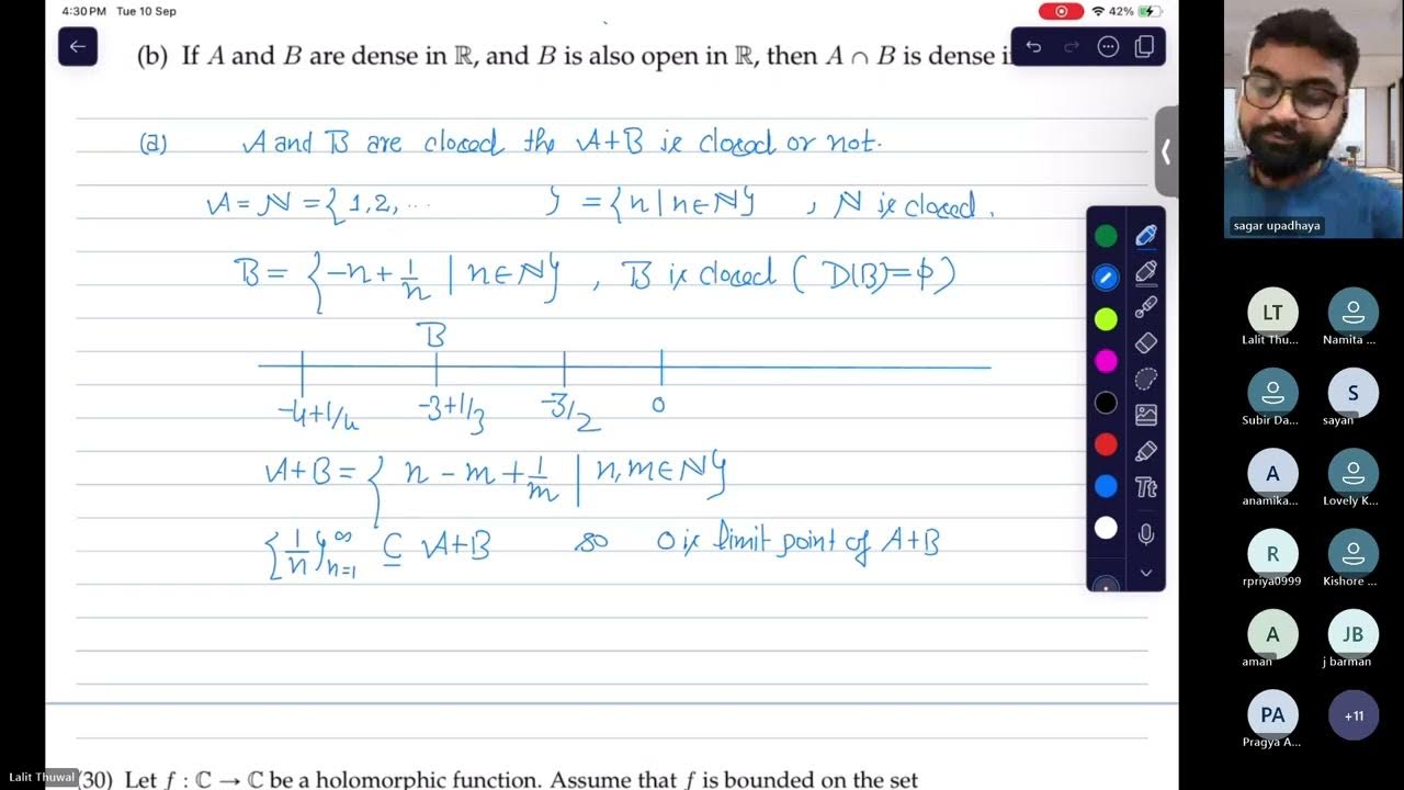 NBHM 2024 | Question 22 Solution – Properties of closed and dense Sets in Real Numbers - YouTube