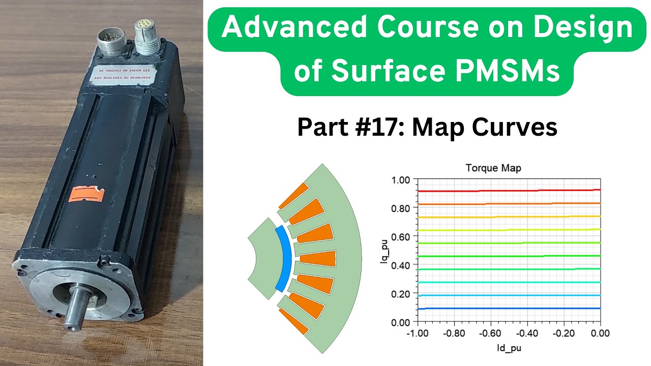 Part 17: calculation of map curves of a permanent magnet motor - YouTube