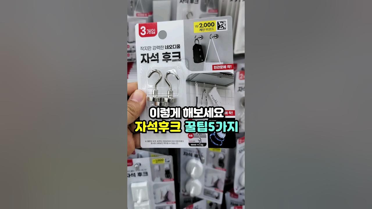 다이소 자석 후크 활용법 5가지 다이소 다이소추천템 생활꿀팁 Youtube