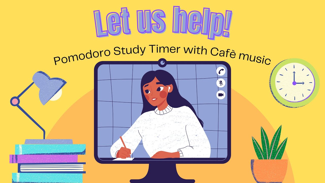 Pomodoro Study Timer with Cafe Music (85 minutes including breaks ...