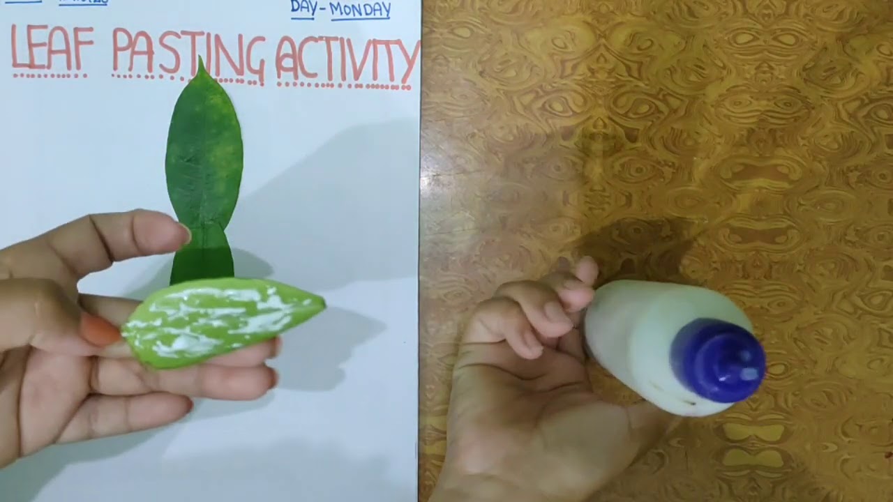 Monday activity || class -toddlers to ukg || leaf pasting activity ...