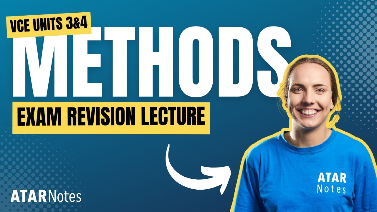VCE Methods 3&4 Exam Revision Lecture 2024 - YouTube