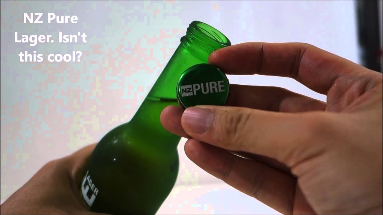 NZ Pure Lager Green Bottle Screw Cap #NZPureLager - YouTube
