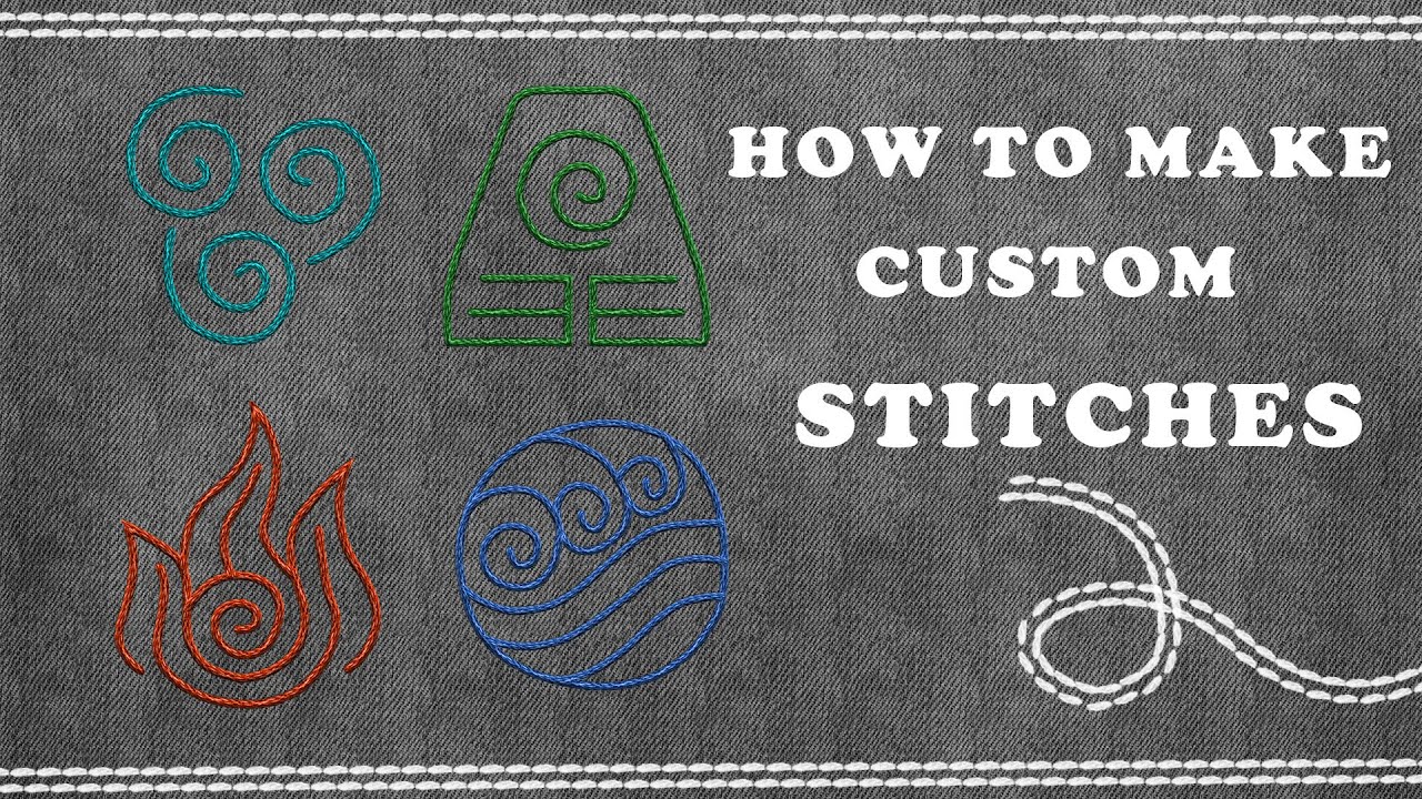 Custom Embroidery Shapes | Illustrator and Photoshop - YouTube