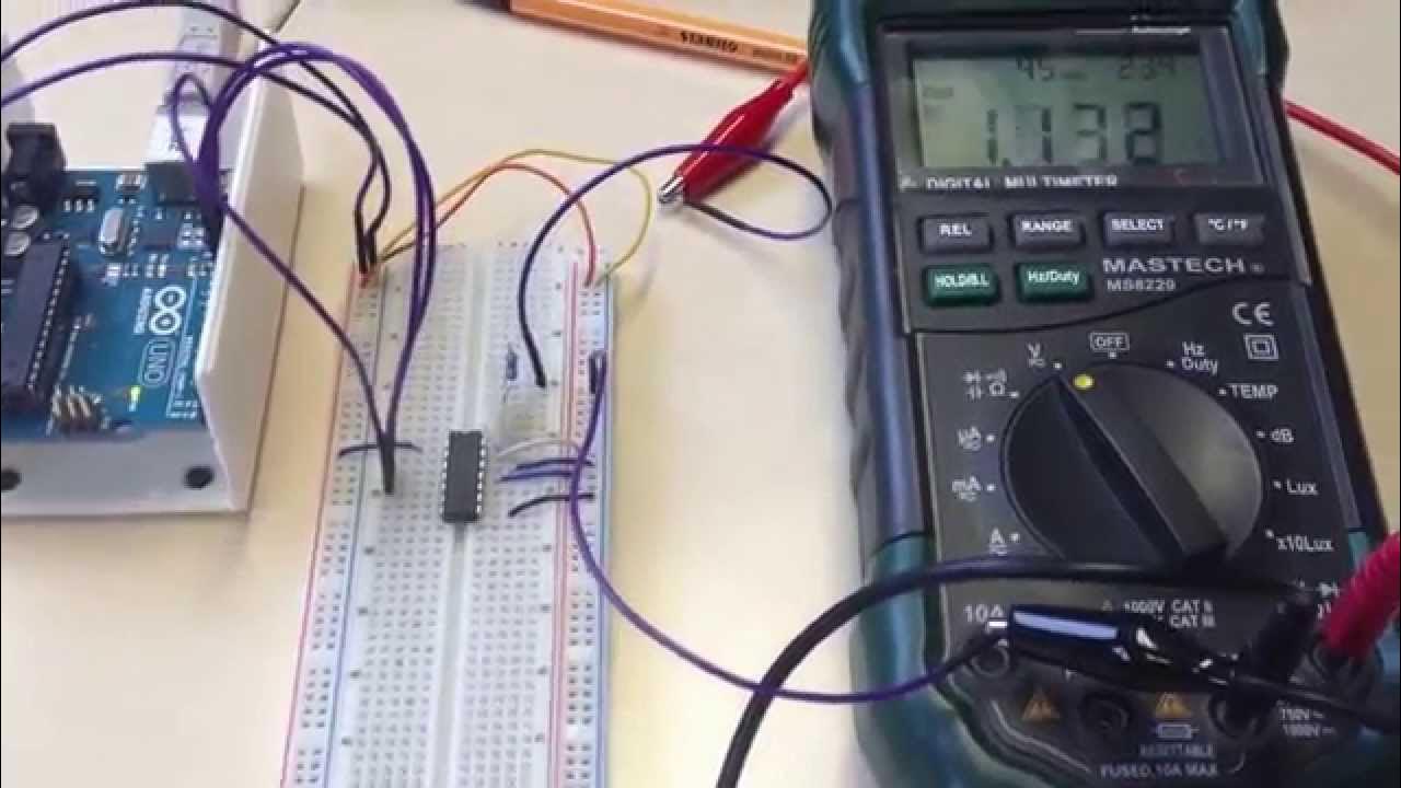 Arduino Uno + DAC MCP4922 - YouTube