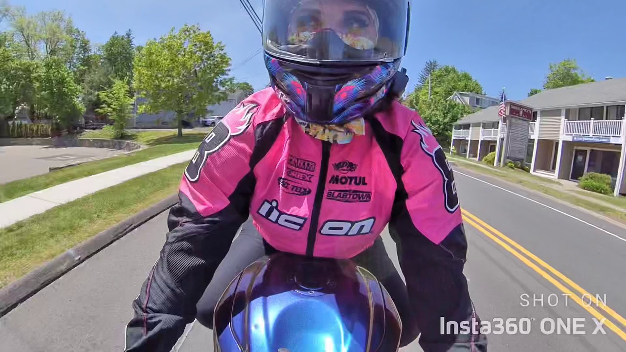 First test run using insta 360 one x on motorcycle Suzuki gsxr - YouTube