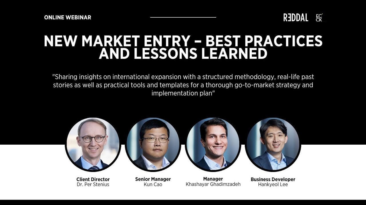 Reddal Webinar: New market entry - Best practices and lesson learned ...