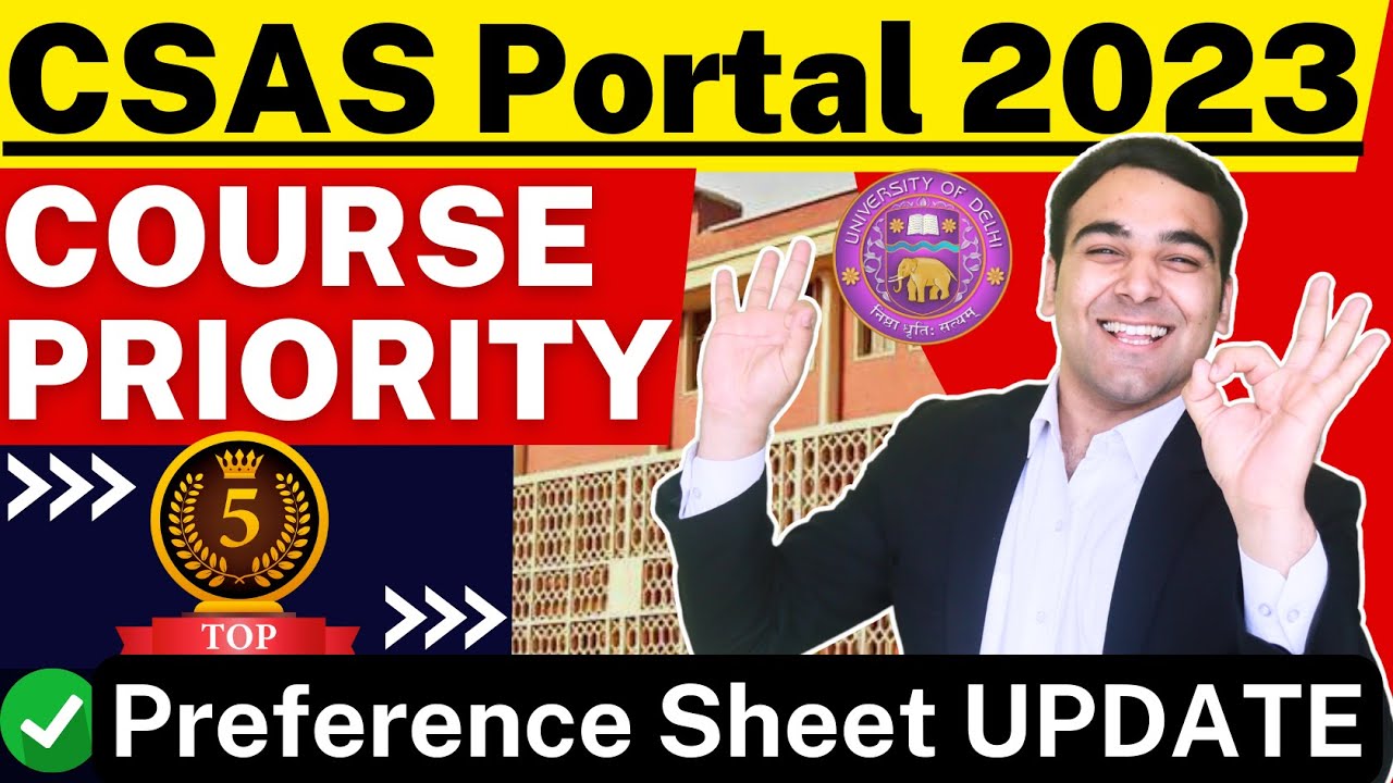 Course-Wise Preference Sheet | CSAS Portal Latest Update🔥🔥 - YouTube