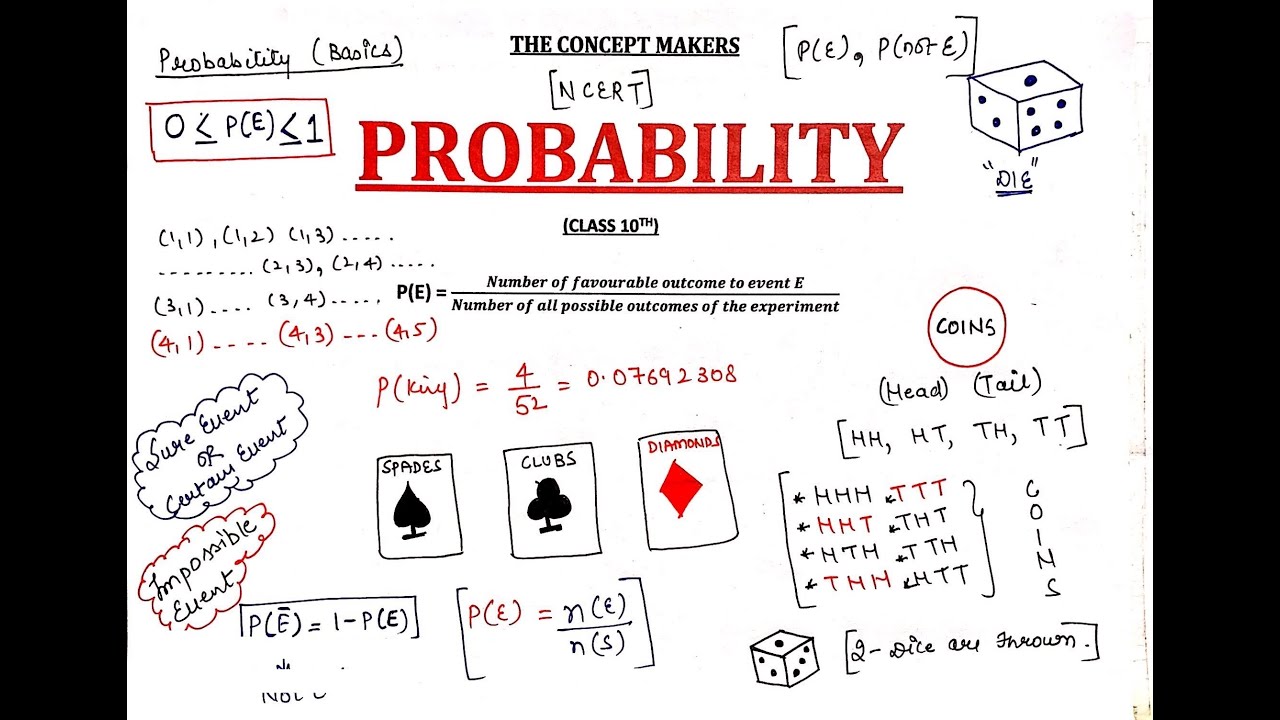 Probability Class 10 NCERT SOLUTIONS Ex 15 1 Part 2 YouTube Probability Class 10 NCERT SOLUTIONS Ex 15 1 Part 2 YouTube