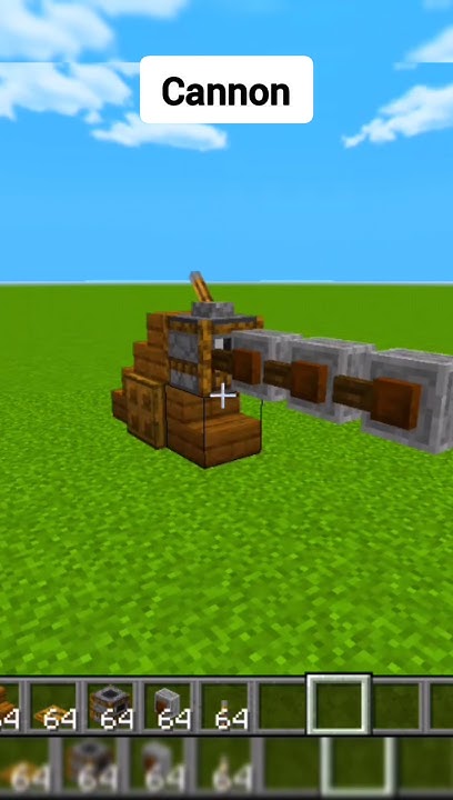 Minecraft Cannon Build Hack For Your Survival World #shorts - YouTube
