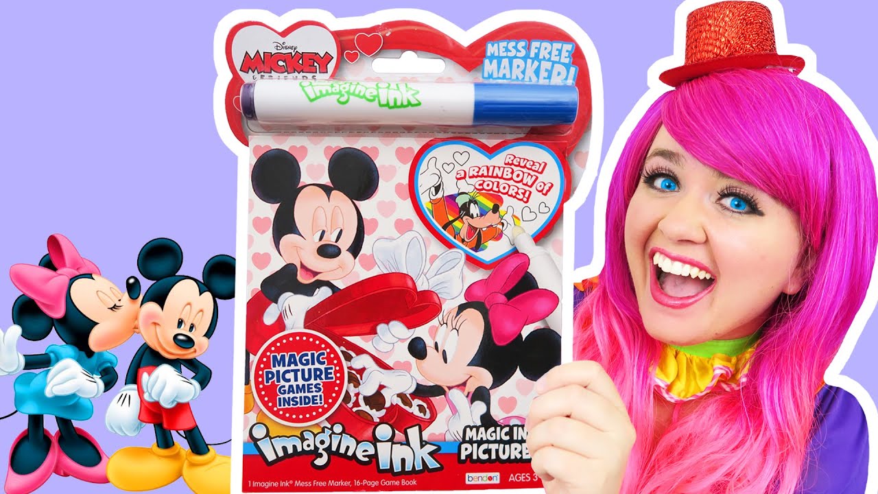 Coloring Mickey & Minnie Magic Ink Coloring Book | Imagine Ink Marker ...