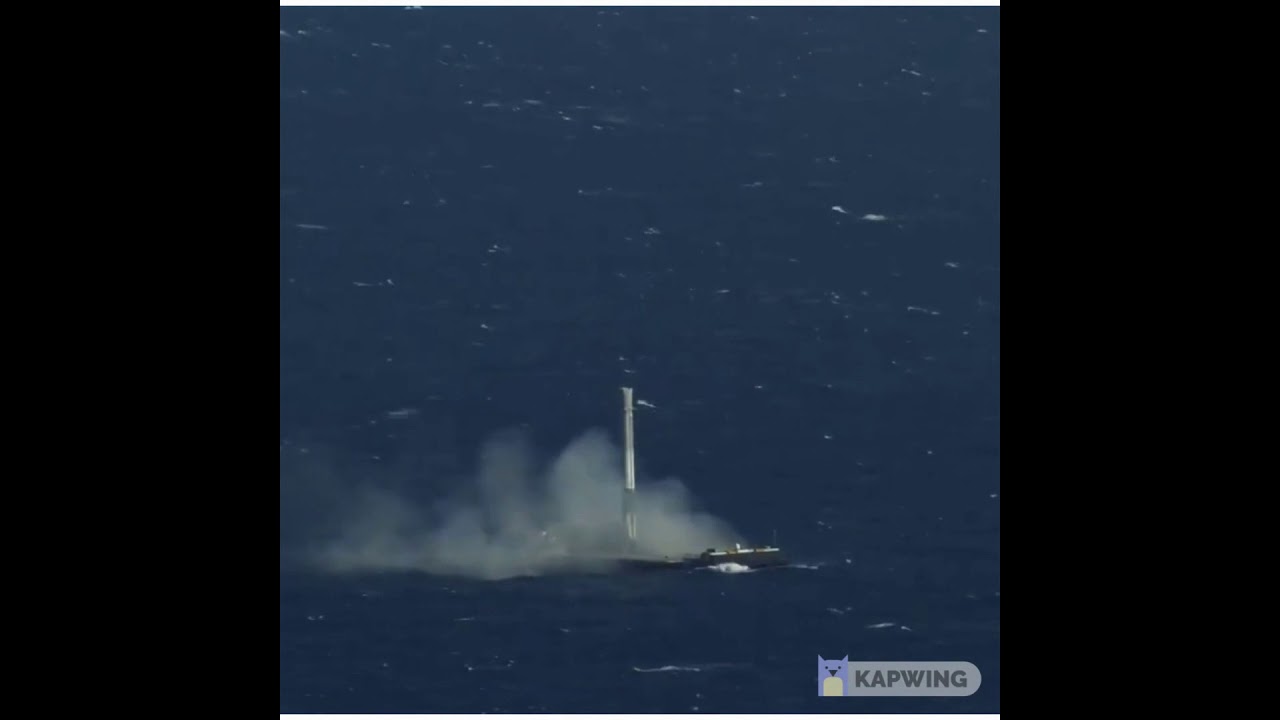 NASA CSR8 Booster Landing on a ship. - YouTube