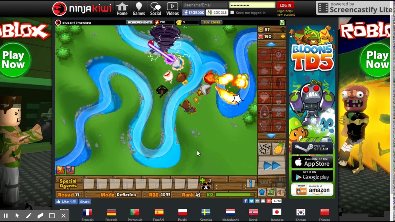 Bloons tower defense 5 part 4 - YouTube