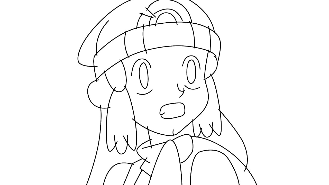 How to draw Dawn step by step for beginners from pokemon - YouTube