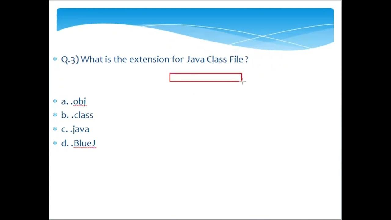 Icse Java Mcq Set 16 Youtube