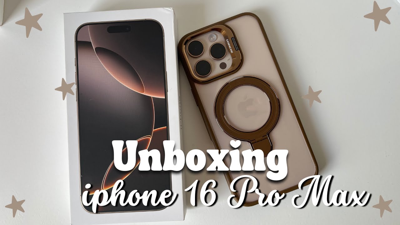 iPhone 16 Pro Max (Desert Titanium) Unboxing Aesthetic & Accessorios 💫📱 ...