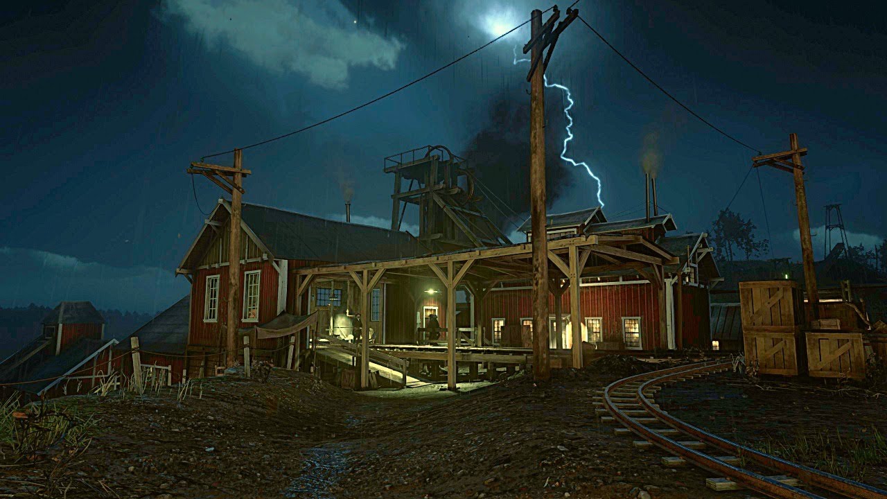 10 Hours Annesburg Mining Town Storm | RDR2 Night Ambience - YouTube
