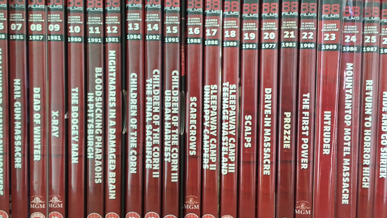 88 films - slasher classic collection - YouTube