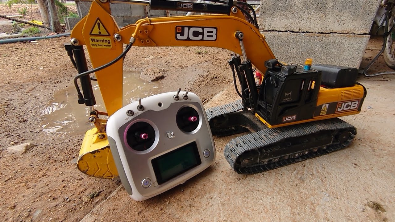 Mini JCB Excavator Using with Remote Controll Fly Sky - YouTube