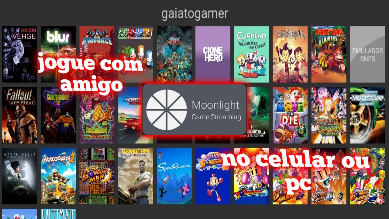 tutorial de como jogar com amigo no moonlight pc ou celular - YouTube